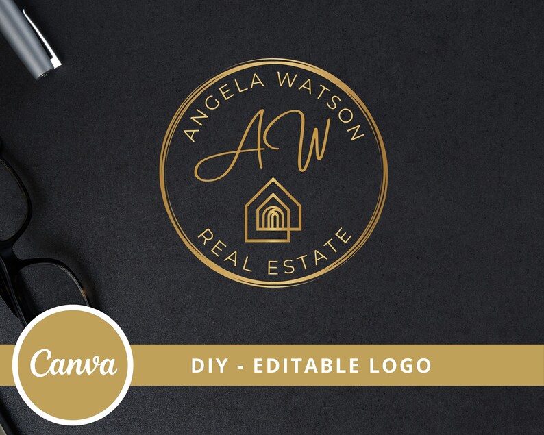 Modern House Realtor Logo Design, Real Estate Logo Canva Template, Real ...