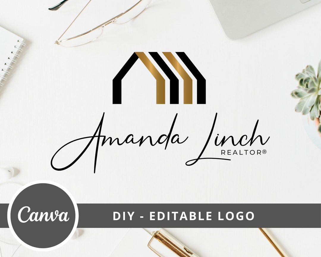 Modern Realtor Logo Design, Real Estate Agent Branding (editable Canva ...
