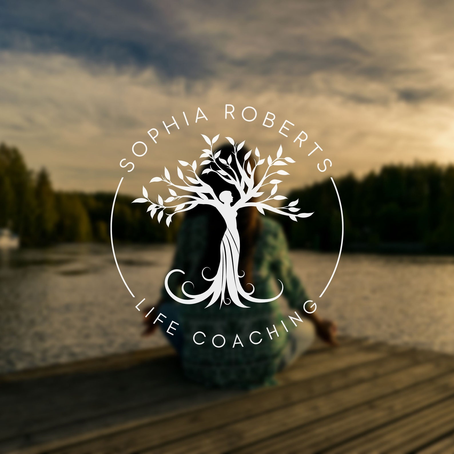Tree of Life Woman Logo, Wellness Design Template (editable Canva) - Etsy