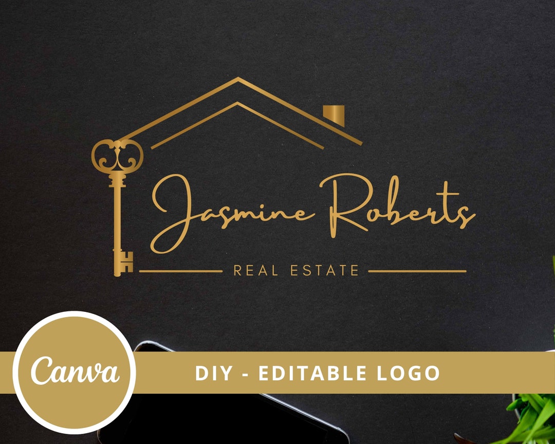 Realtor Logo Design, Luxury House, Editable Canva Template - Etsy