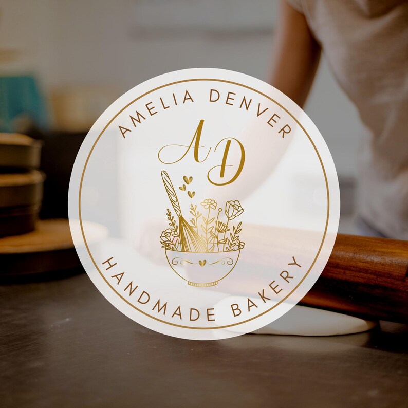 Bakery Logo Canva Template, Editable Logo Design, DIY Bakery Tools Logo, Dessert Maker Logo ...