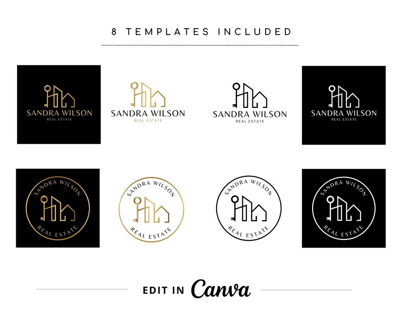 Real Estate Building Logo Design, Editable Canva Logotemplate, Modern ...