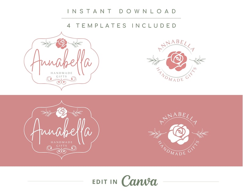 DIY Craft Boutique Logo, Vintage Badge Editable Canva Template - Etsy