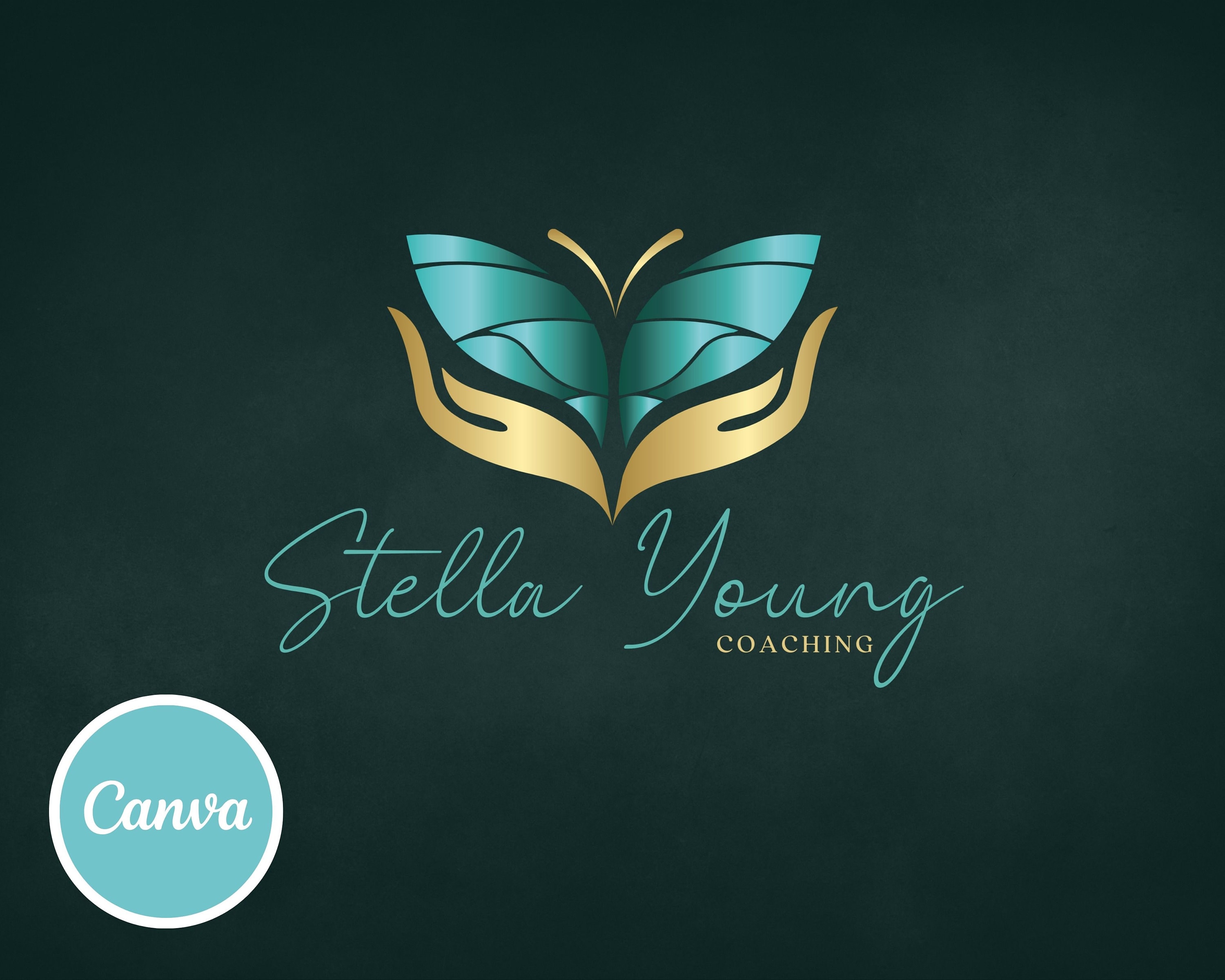 Butterfly Coaching Canva Logo Template, Wellness Spa Design (editable ...
