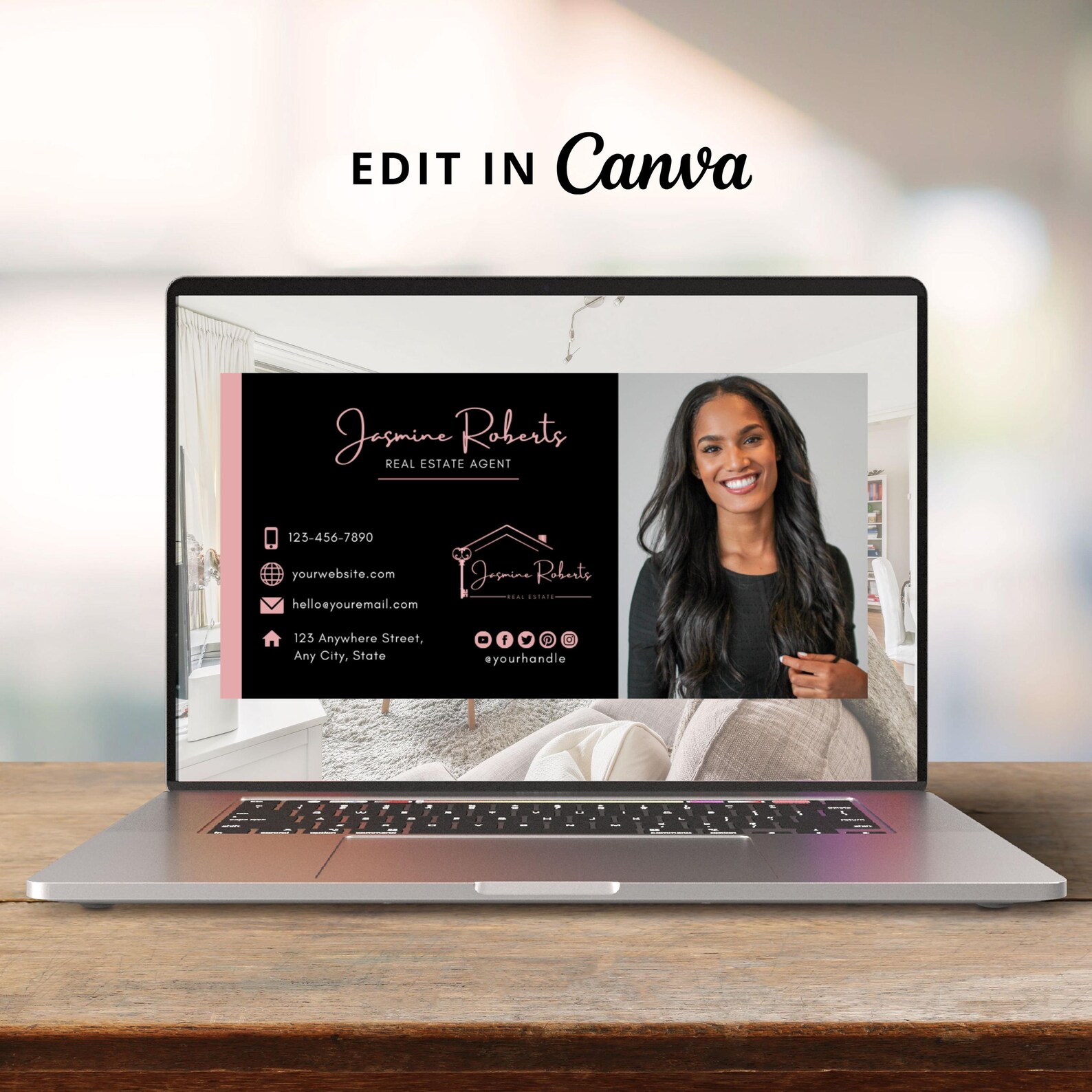 Real Estate Email Signature Template Canva, Realtor Email Signature ...