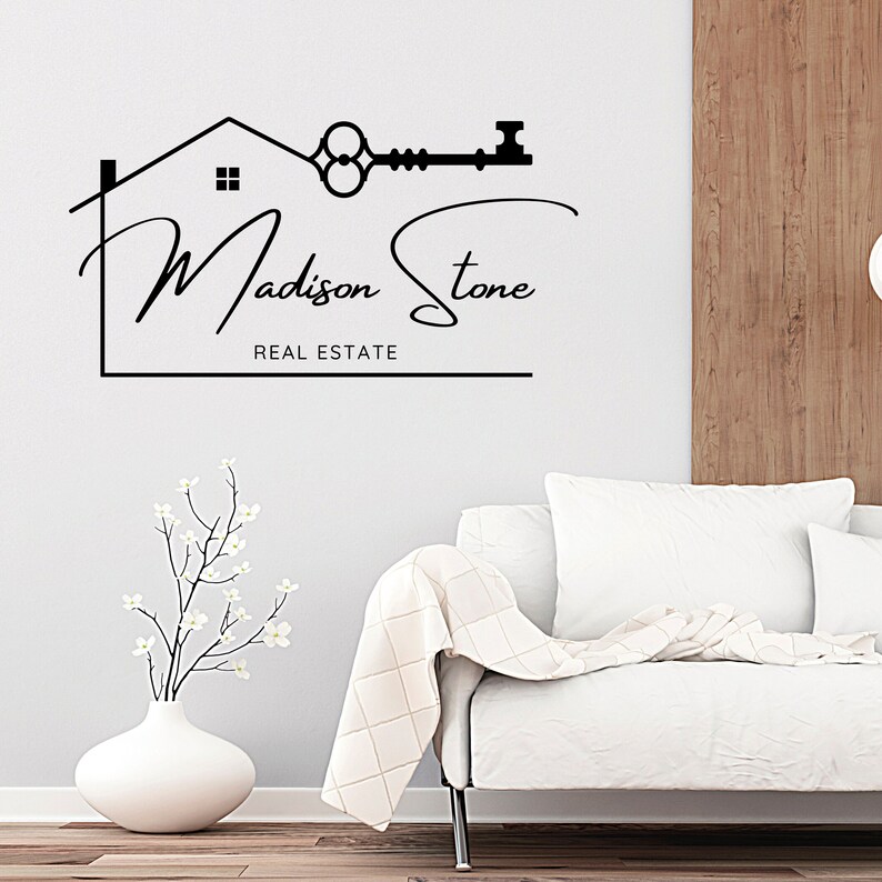 Real Estate Logo, DIY House Key Design (canva Template) - Etsy