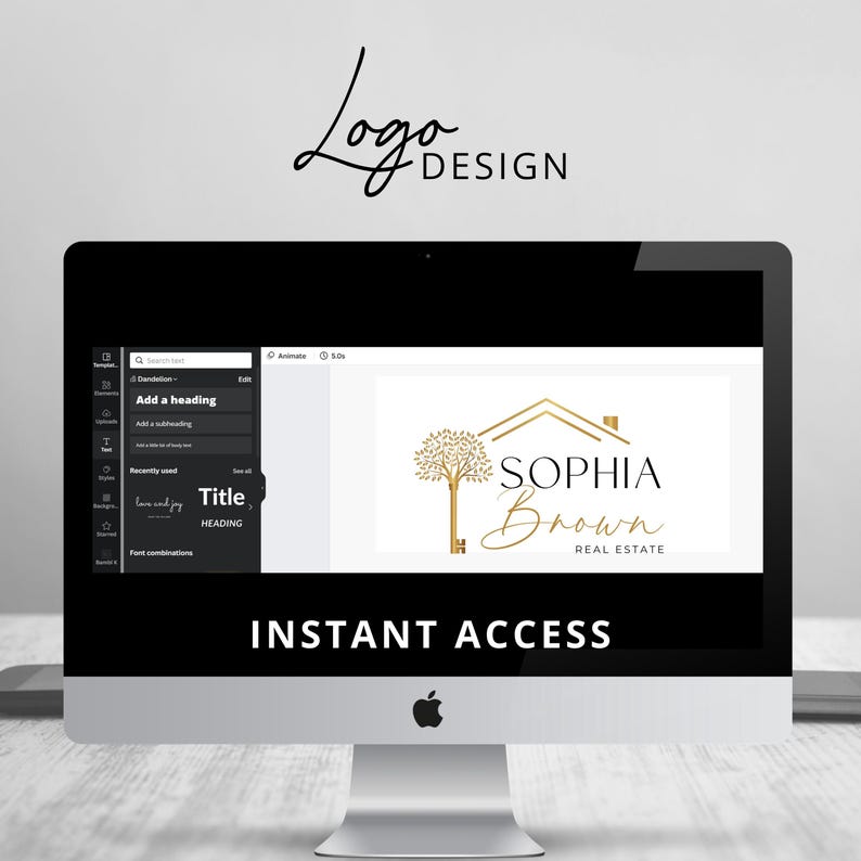 Real Estate Tree Key Logo, Realtor Branding (canva Template) - Etsy