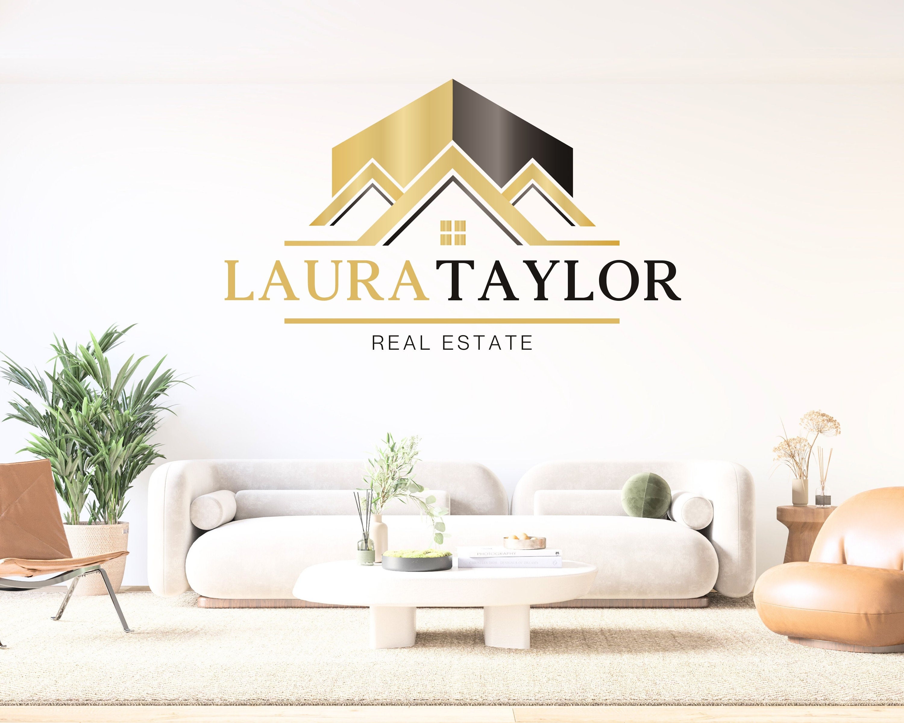 Real Estate DIY Logo Design, House Canva Logo Editable Template ...