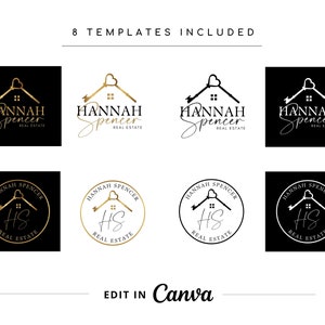 Real Estate Heart Key Logo Design, Realtor Branding (canva Template) - Etsy