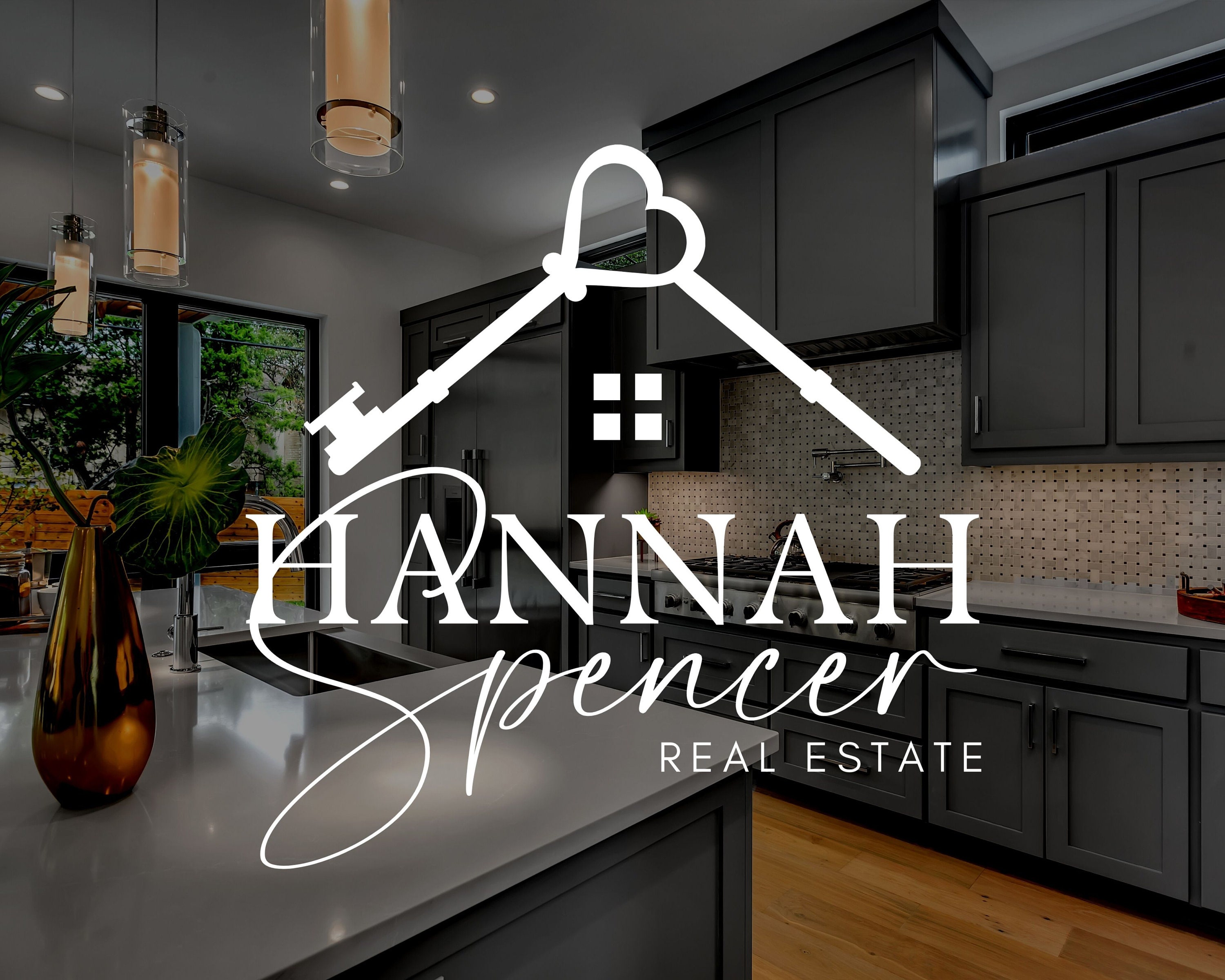 Real Estate Heart Key Logo Design, House Editable Canva Logo Template ...