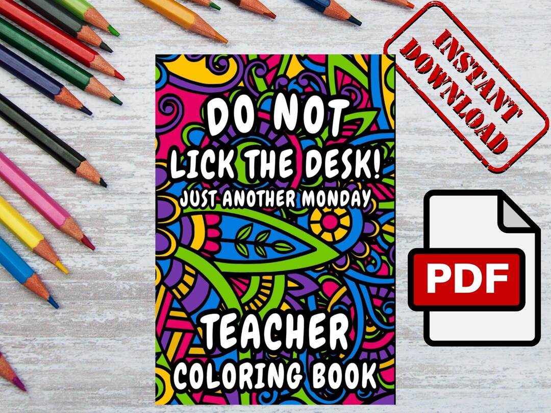 Funny Quote Coloring Pages: Teacher Coloring Book (printable PDF) - Etsy