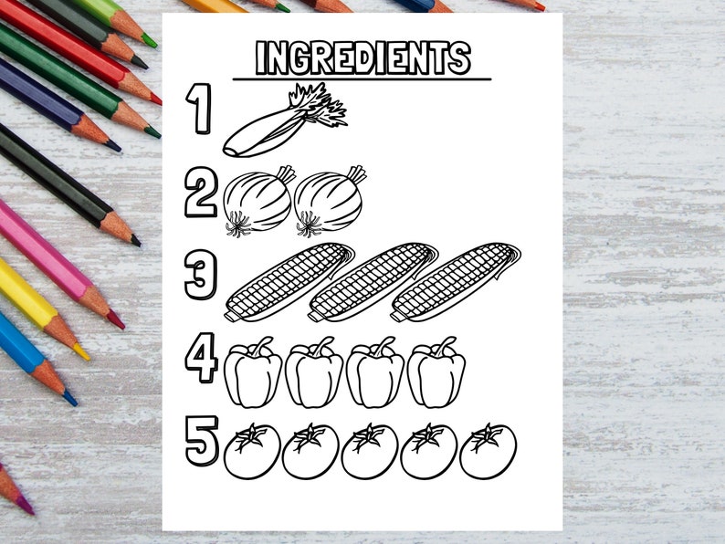 SINGLE RECIPE From My First Coloring Cookbook: Mealtime Favorites ...