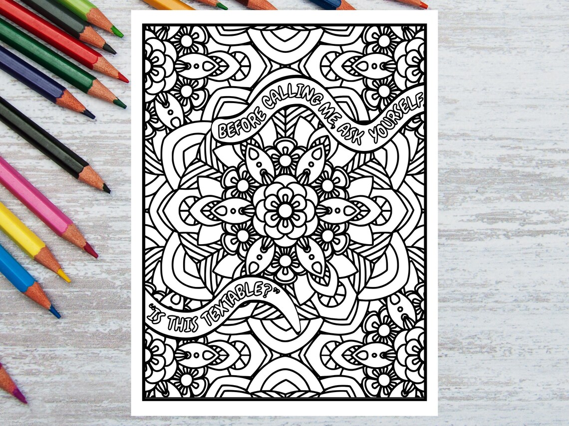 Introvert Coloring Book Adult Coloring Book Digital Coloring Book for ...