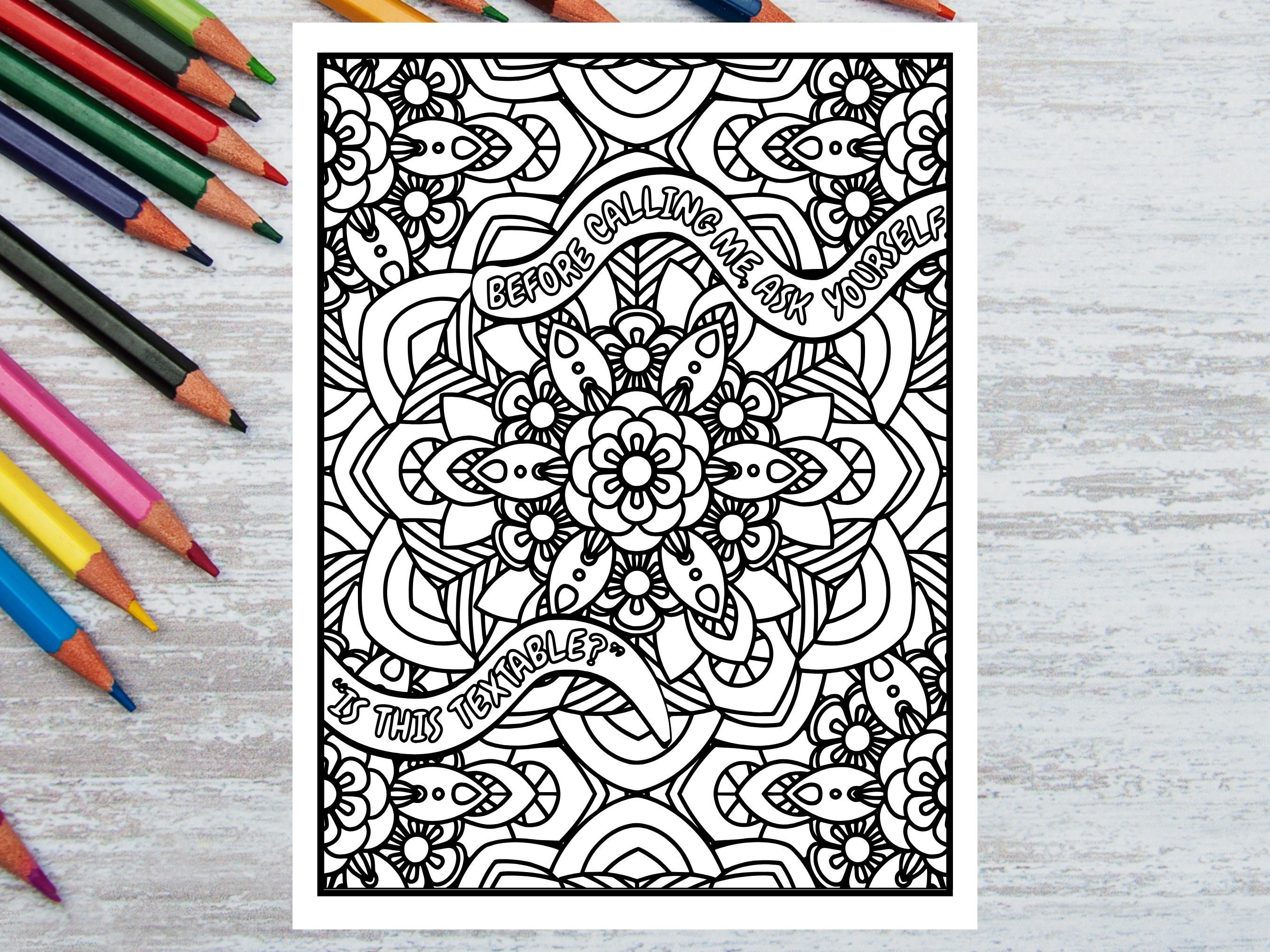 Introvert Coloring Book Adult Coloring Book Digital Coloring Book for ...
