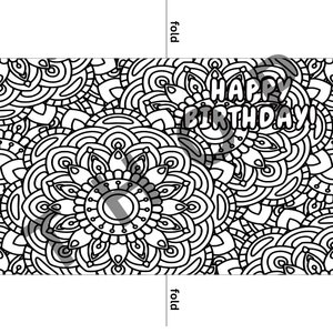 Printable Birthday Card, DIY Print and Color, Printable Birthday ...