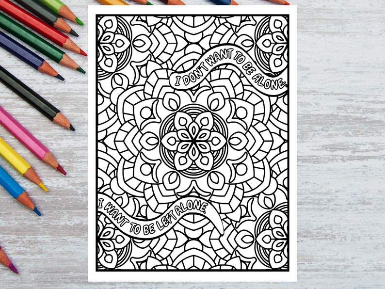Introvert Coloring Book Adult Coloring Book Digital Coloring Book for ...