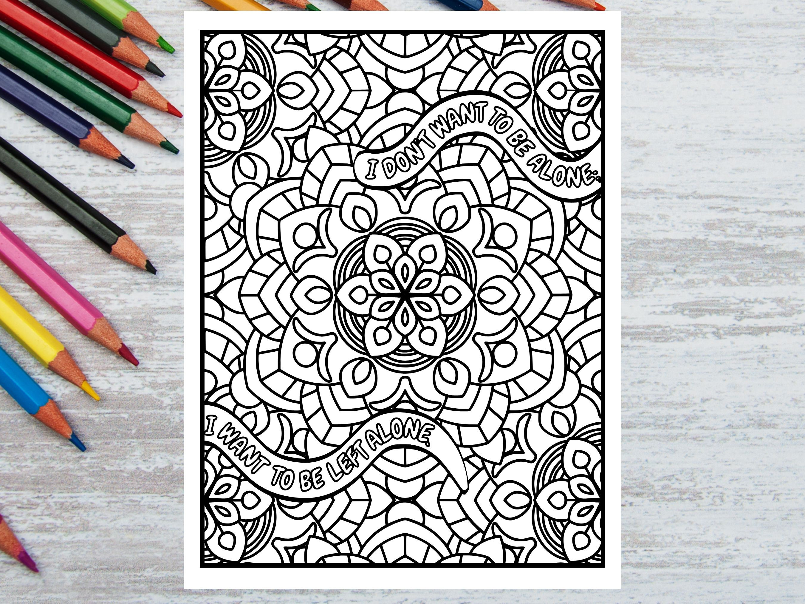 Introvert Coloring Book Adult Coloring Book Digital Coloring Book for ...