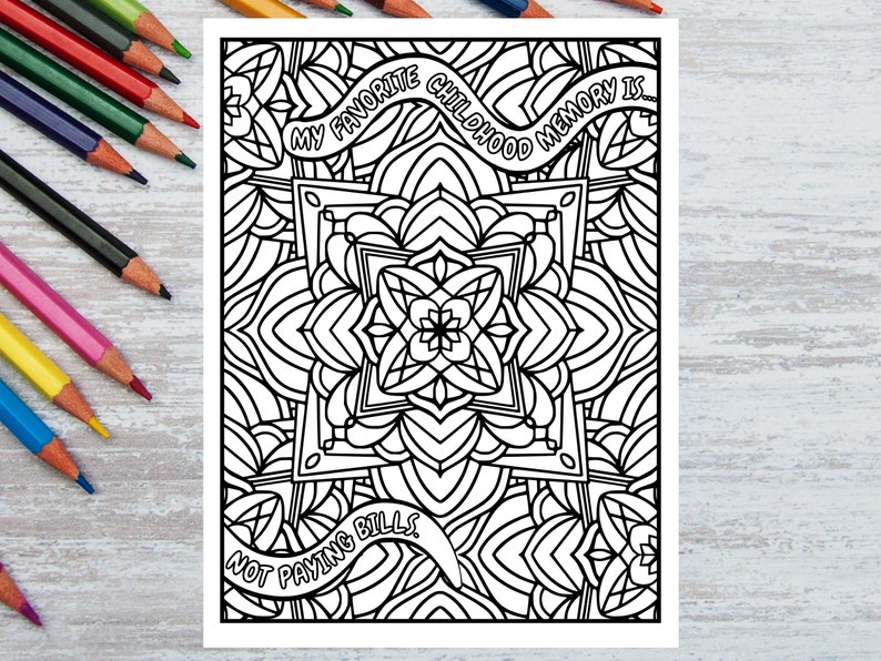 Adulting Coloring Book Adult Coloring Book Printable Coloring Pages ...