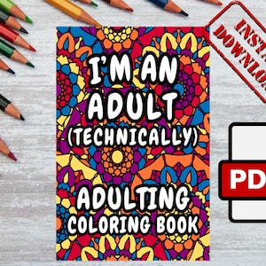 Adulting Coloring Book | Adult Coloring Book | Printable Coloring Pages ...