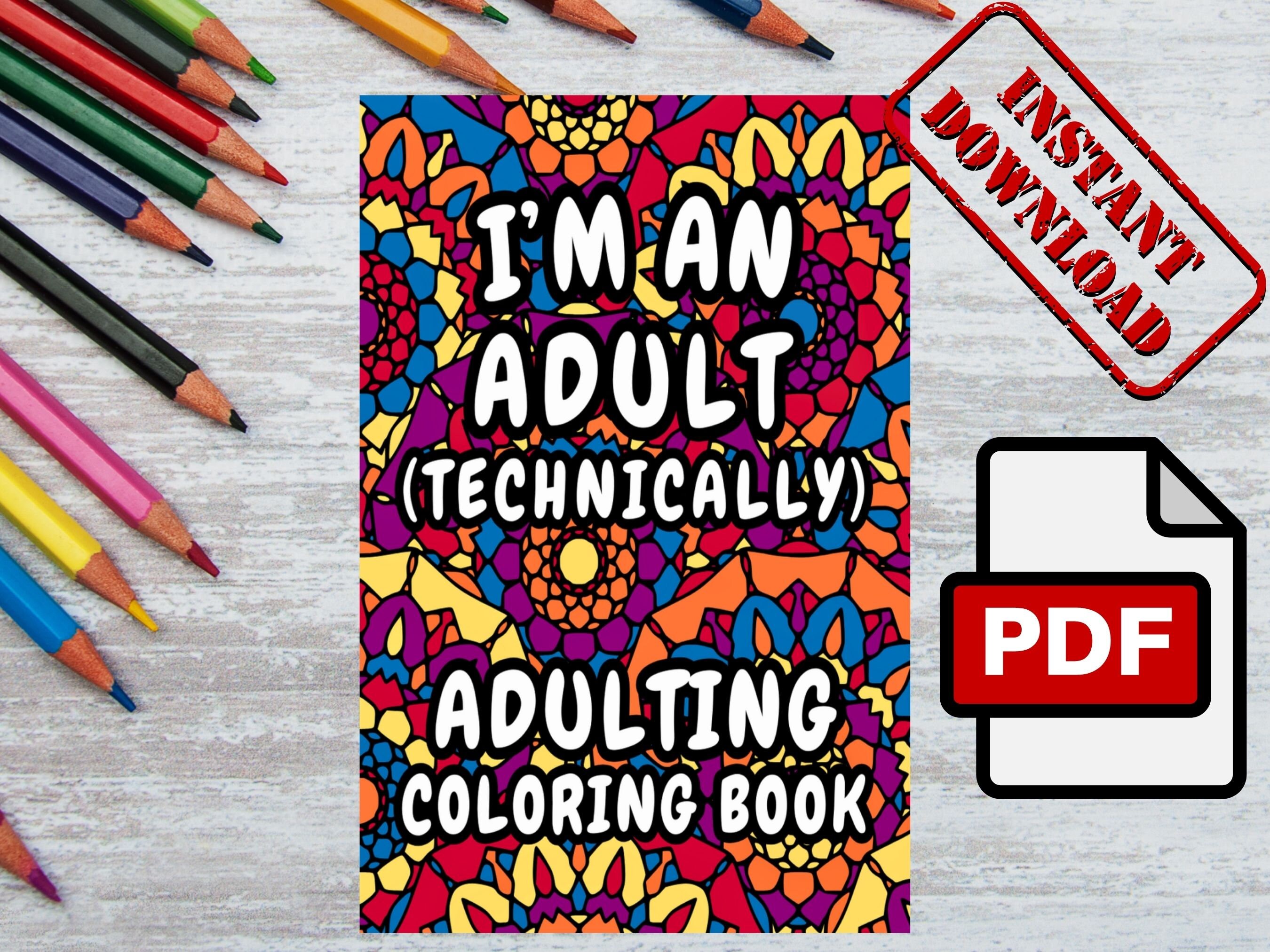 Adulting Coloring Book Adult Coloring Book Printable Coloring Pages ...