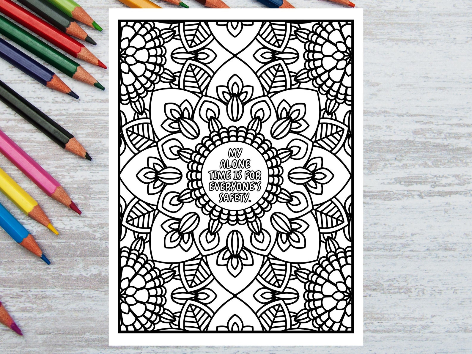 Introvert Coloring Book Adult Coloring Book Digital Coloring Book for ...