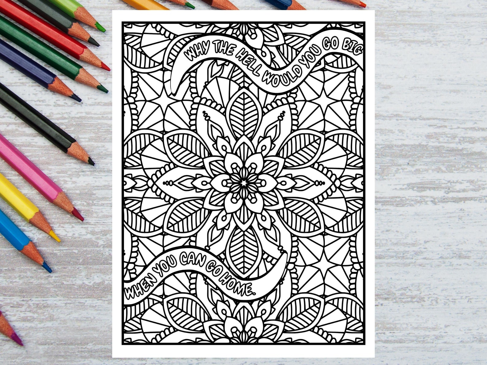 Introvert Coloring Book Adult Coloring Book Digital Coloring Book for ...