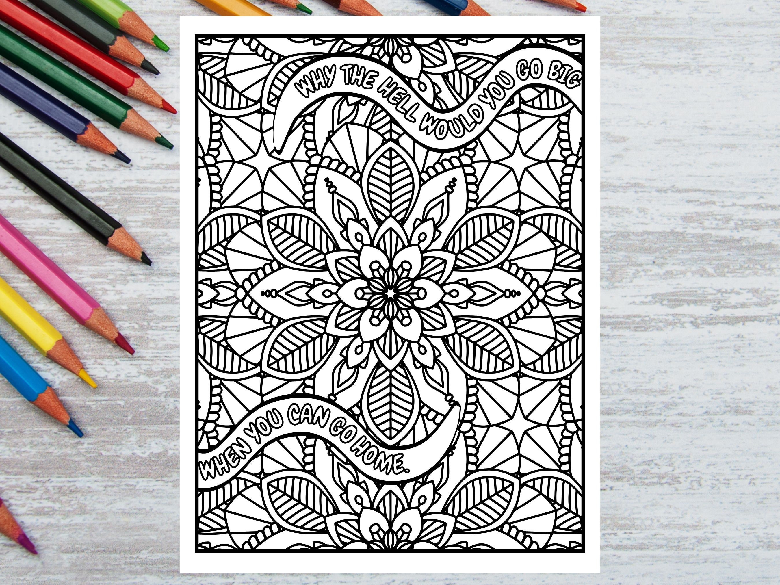 Introvert Coloring Book Adult Coloring Book Digital Coloring Book for ...