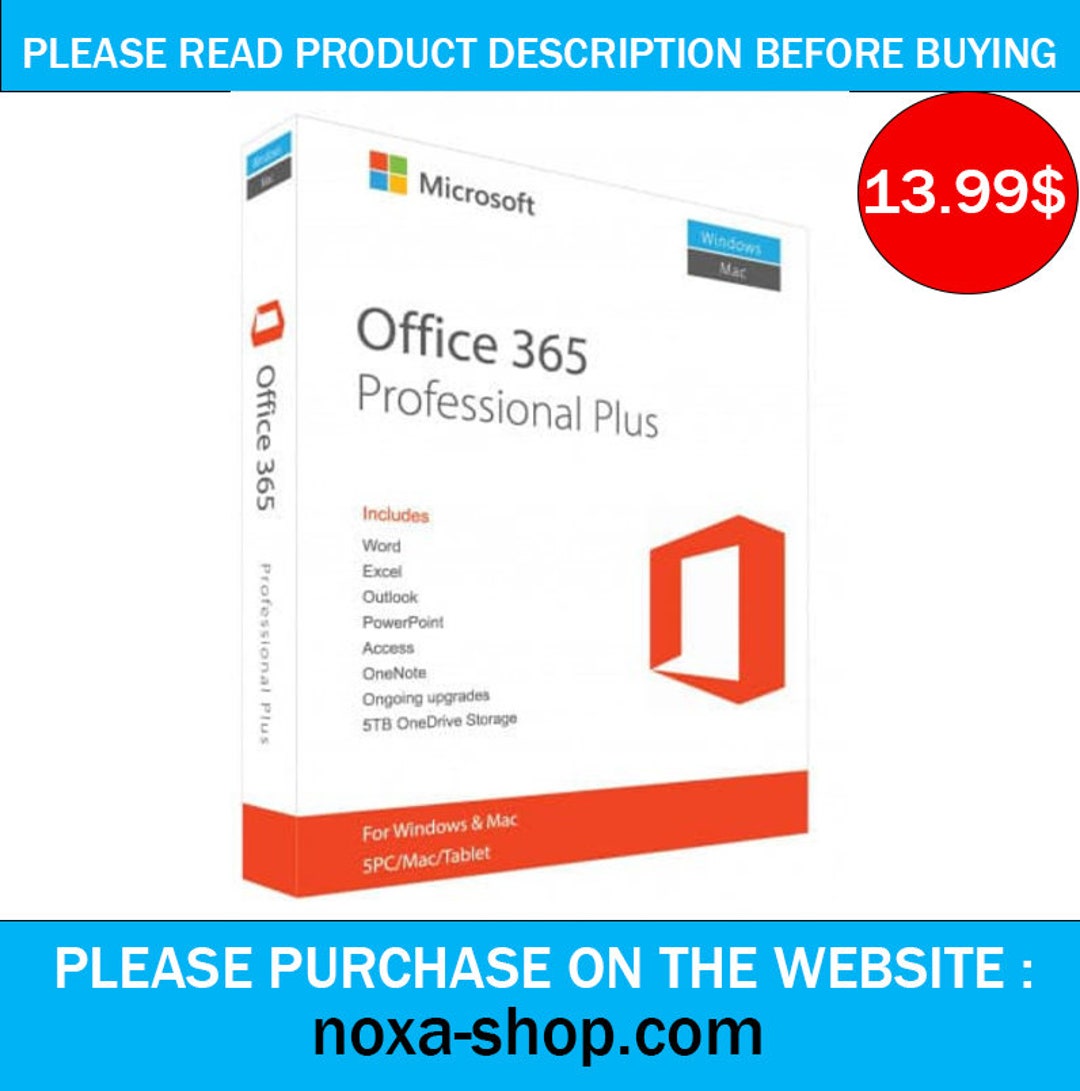Microsoft Office 365 Professional Plus Digital Download for Windows and ...