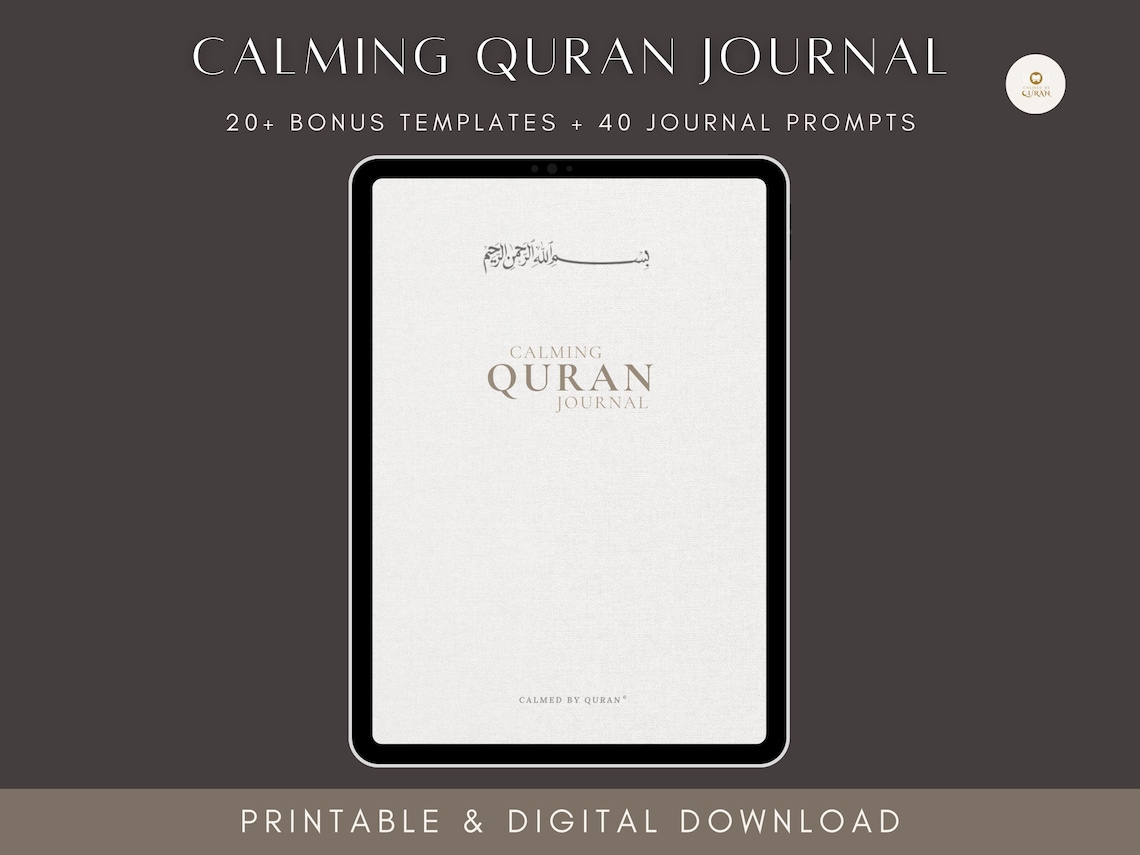 Calm Quran Journal Digital, Quran Study, Quran Tracker, Wellness ...