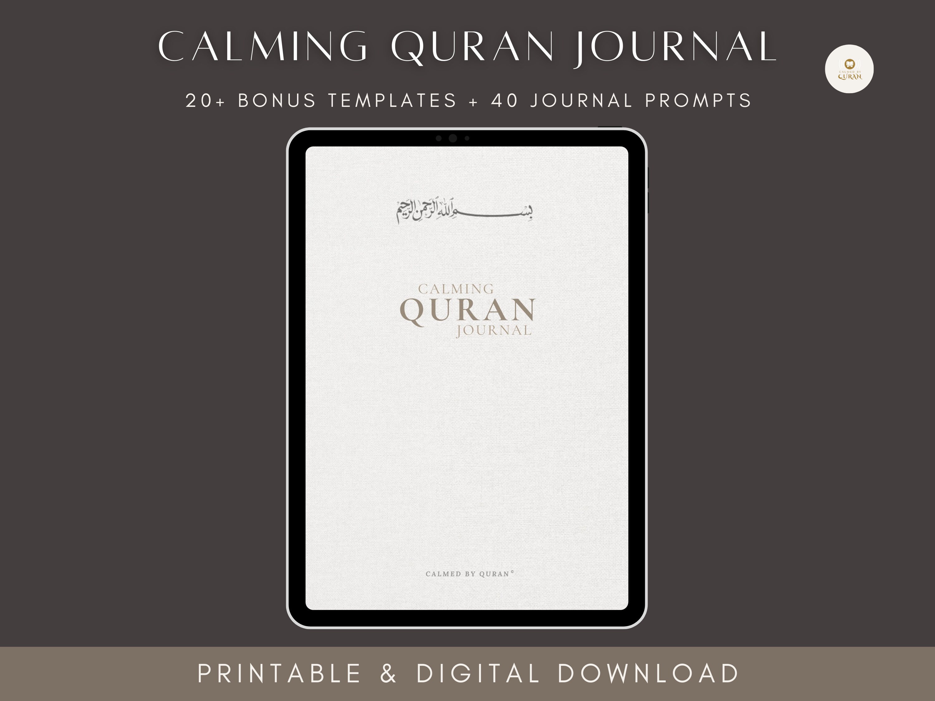 Calm Quran Journal Digital, Quran Study, Quran Tracker, Wellness ...