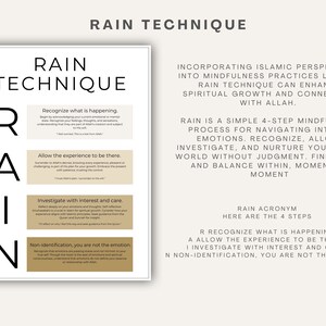 Islamic Rain Mindfulness Worksheet, Muslim Therapy Worksheet and Office ...