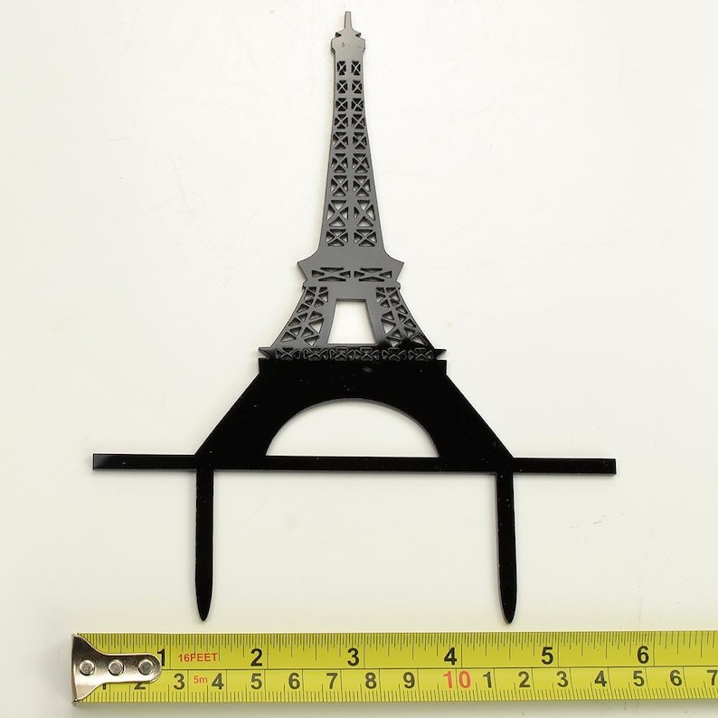 Romantic Paris Eiffel Tower Cake Topper Wedding Birthday Engagement ...