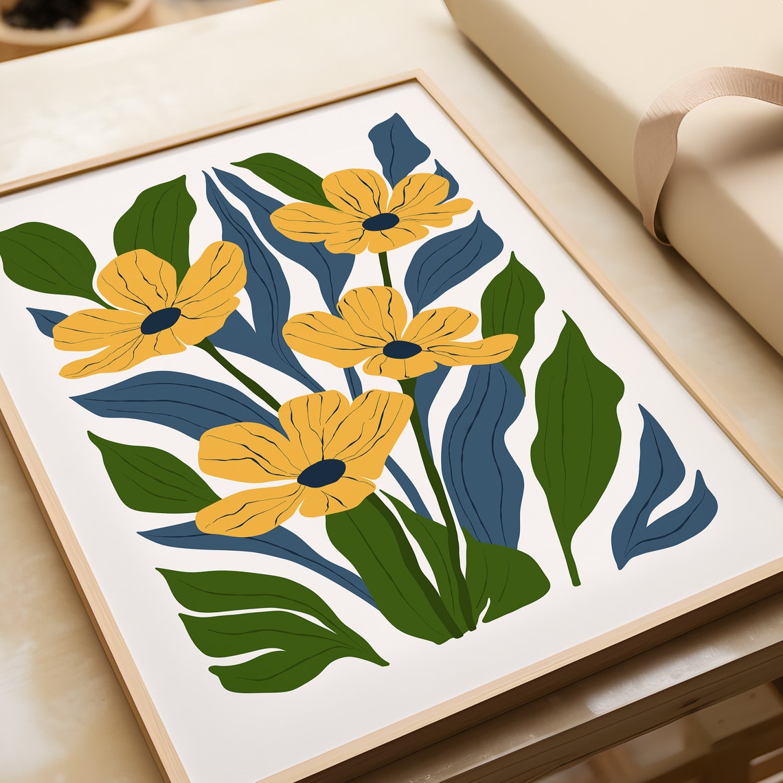 Eclectic Flowers Art Poster, Colorful Abstract Floral Print, Abstract ...