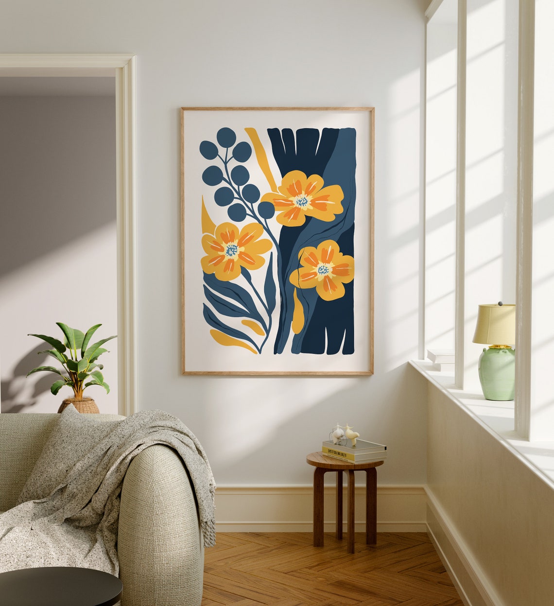 Eclectic Flowers Art Poster, Colorful Abstract Floral Print, Abstract ...