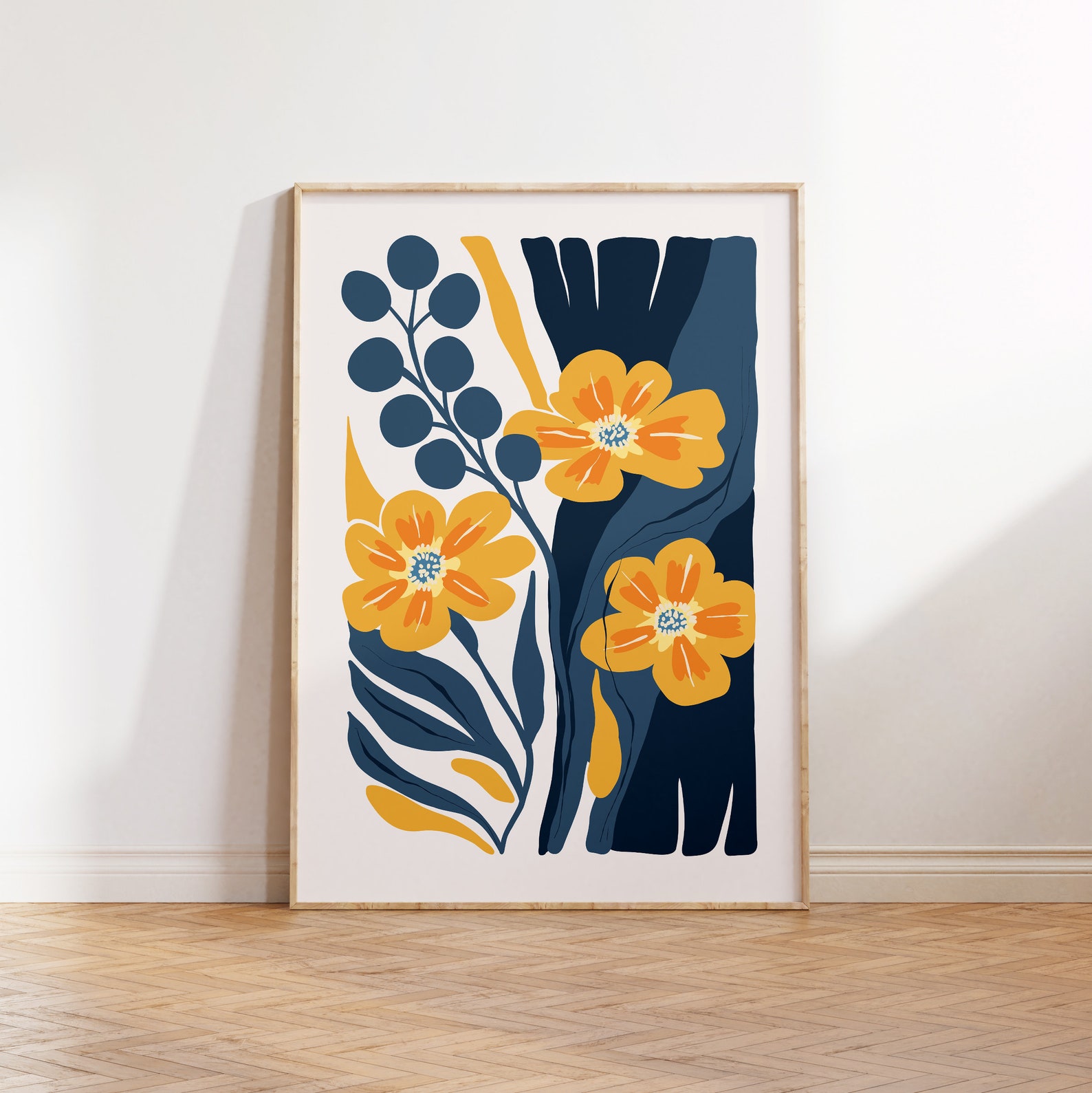 Eclectic Flowers Art Poster, Colorful Abstract Floral Print, Abstract ...