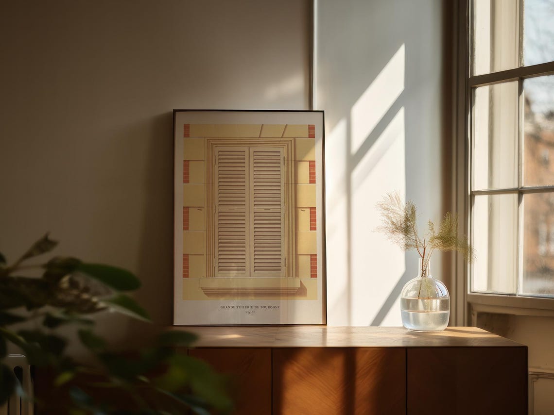 Vintage French Architecture Poster, Antique French Architecture Art ...