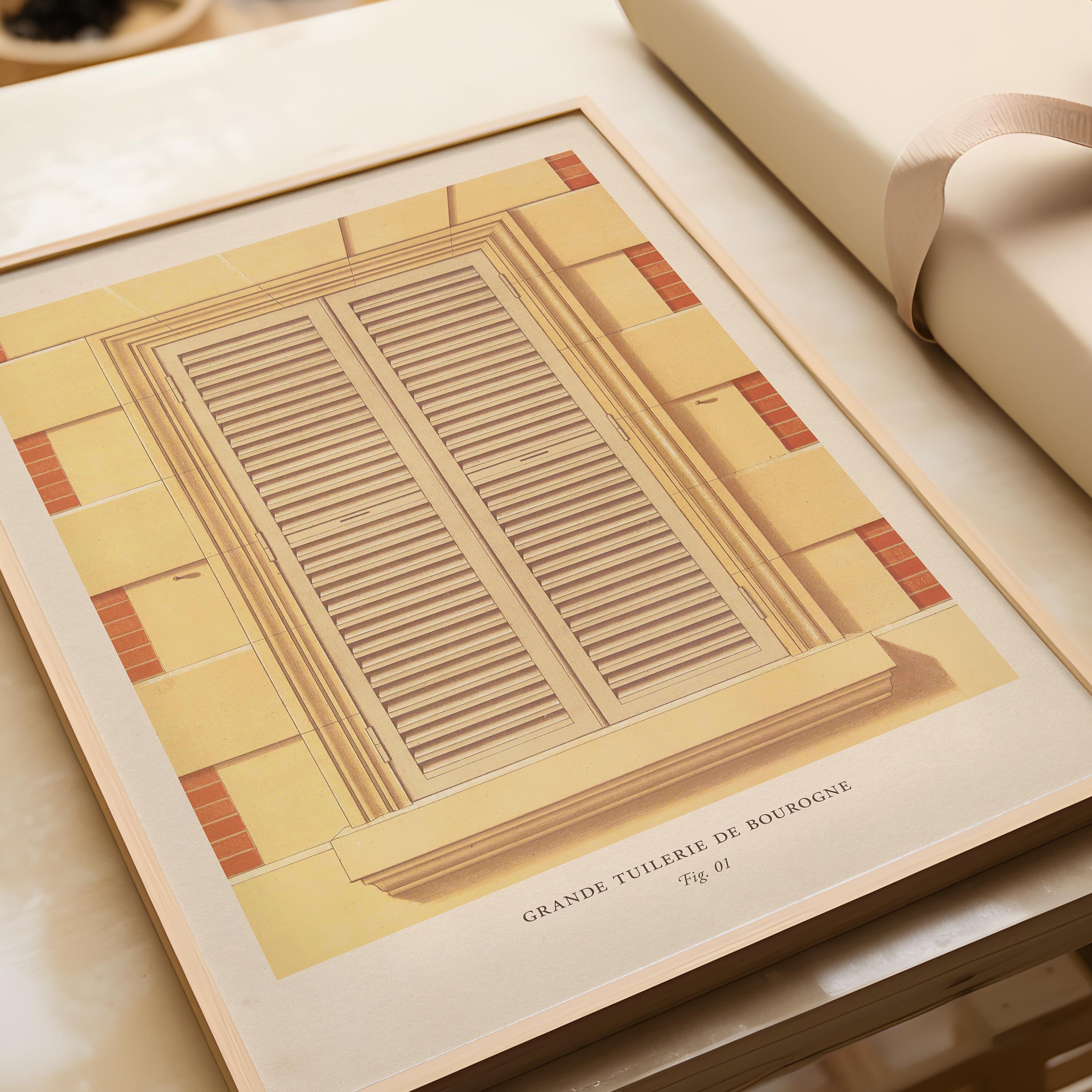 Vintage French Architecture Poster, Antique French Architecture Art ...