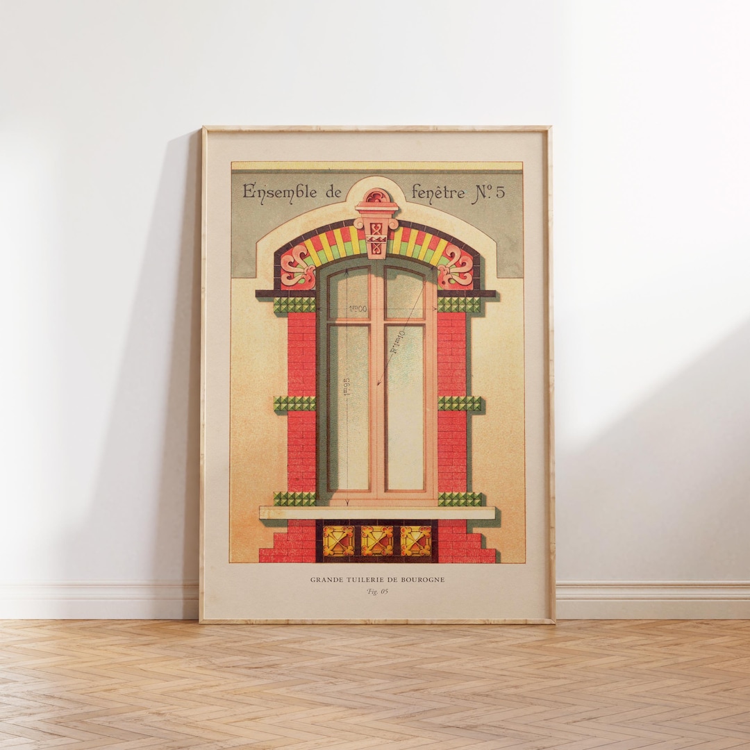 Vintage French Architecture Poster, Antique French Architecture Art ...