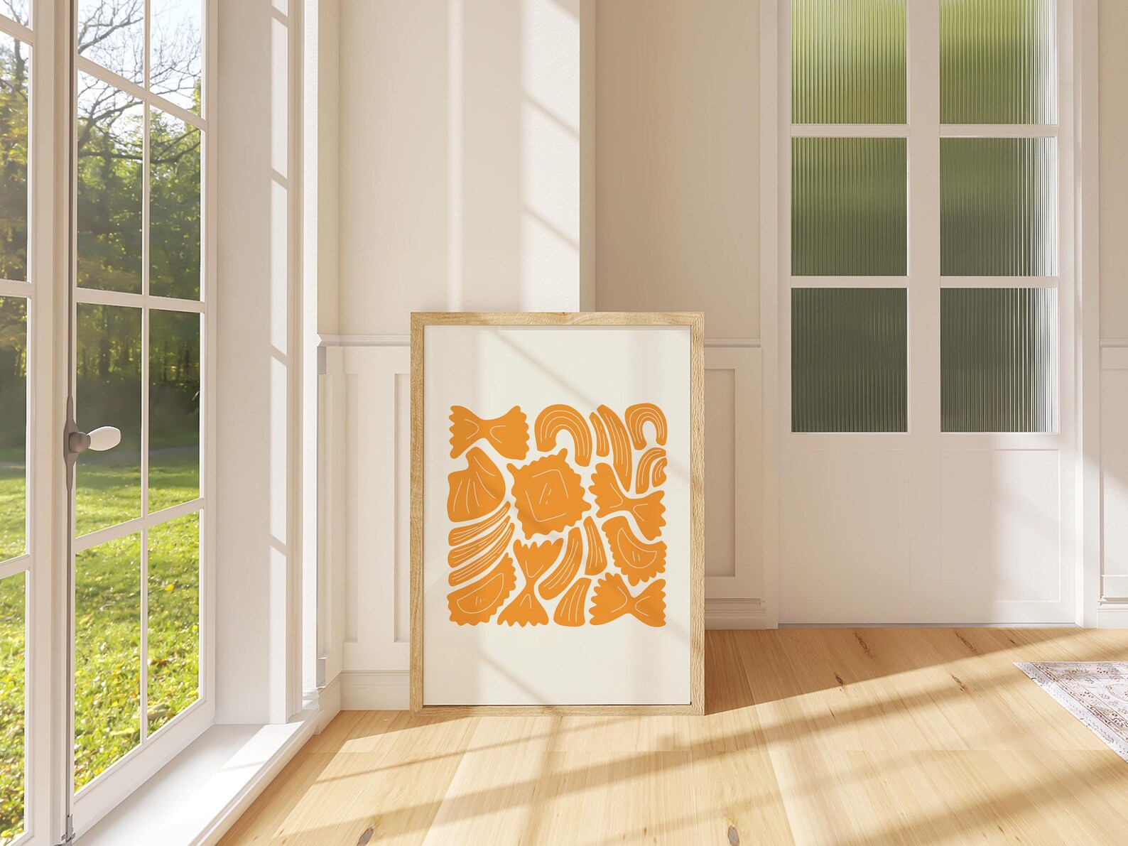 Pasta Food Art Poster, Pasta Food Italian Wall Art Print, Food Kitchen ...