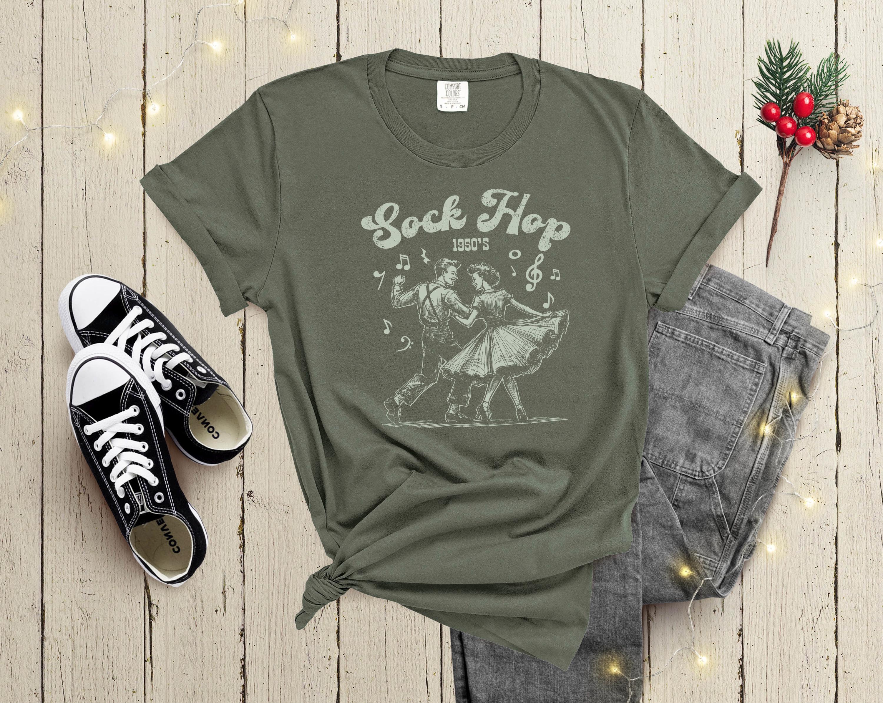 Sock Hop 1950s T-shirt: Rockabilly Dance Party Tee - Etsy