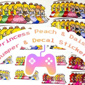 Grouped Fan-made Mario Princesses Peach & Daisy Inspired Car Bumper ...