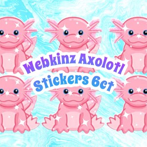 Webkinz Axolotl Waterproof Vinyl Matte Stickers 6ct - Etsy