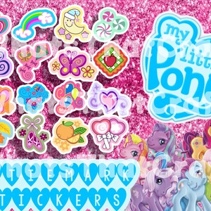 G3 My Little Pony Cutiemark 16ct. Nostalgic Stickers Y2K Vintage Decals ...