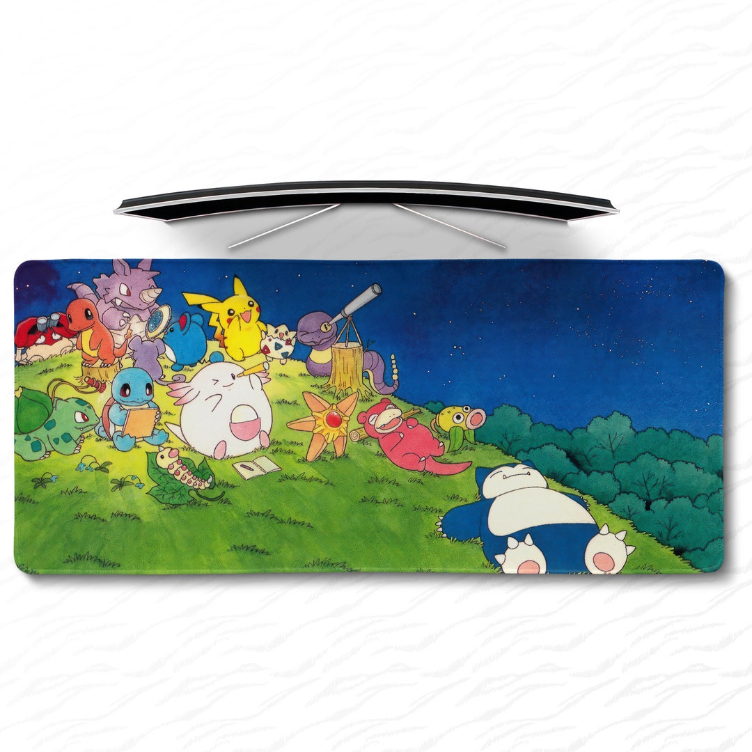 Kawaii Gamer Girl Gaming Mouse Pad, Snorlax, Pikachu, Pokemon Computer ...