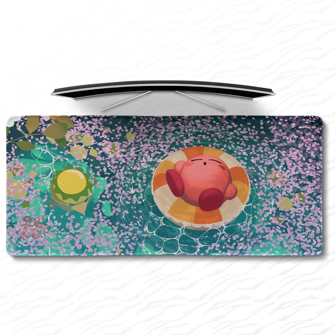 Kawaii Kirby Desk Mat, Floating Kirby Anime Mouse Pad, Extra Large XXL ...