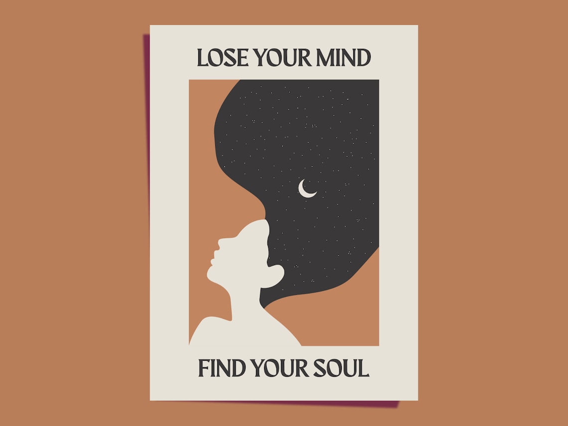 Spiritual Wall Art, Mind Body Soul Poster, Aesthetic Aura Energy Decor ...