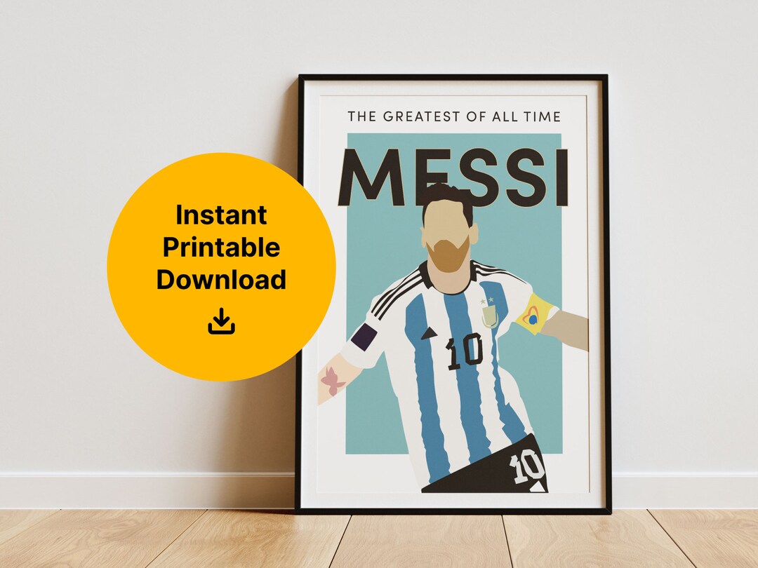 Lionel Messi Poster Instant Download Lionel Messi World Cup Argentina ...