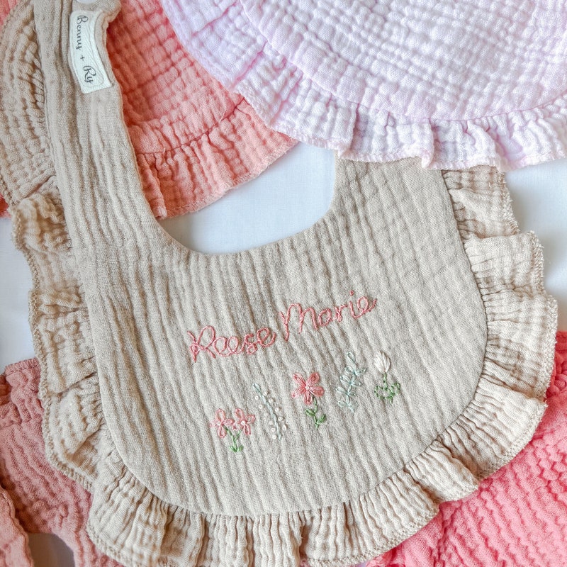 Baby Girl Bibs - Etsy