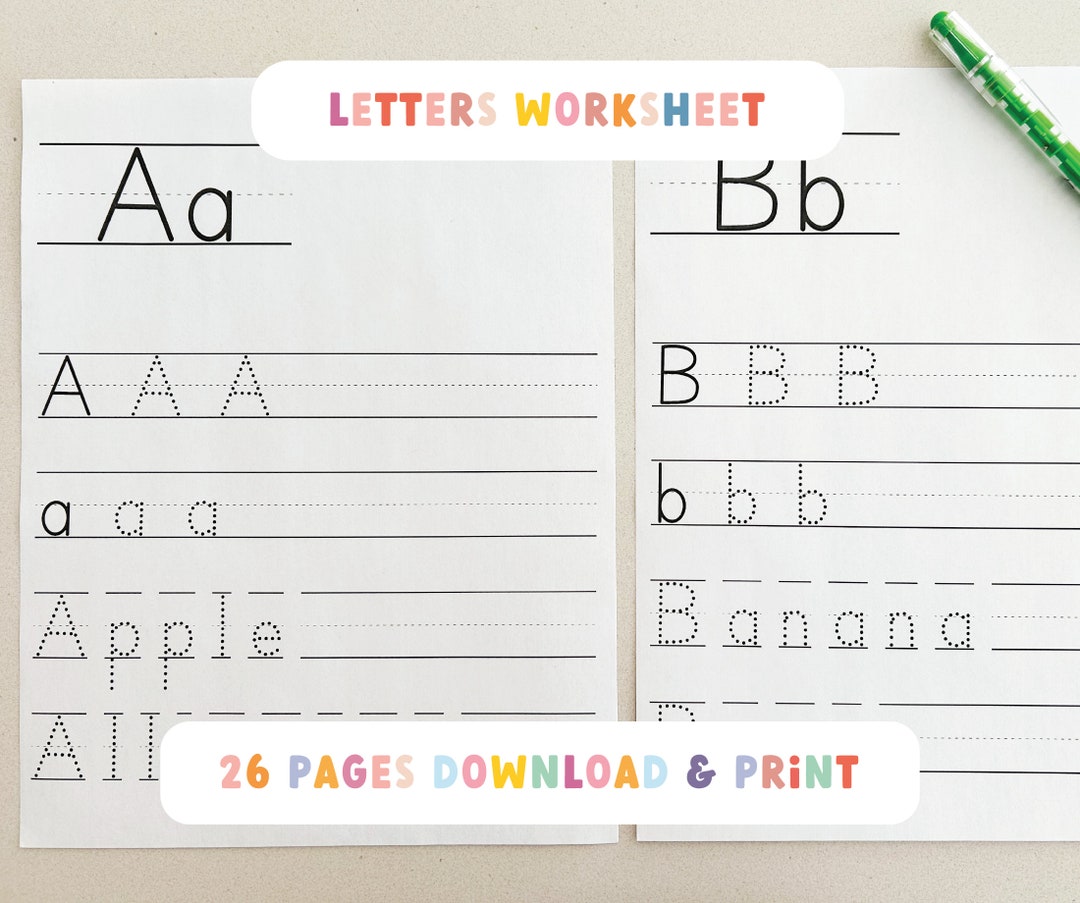 Alphabet Tracing Worksheet - Letters A to Z - Print at Home ...