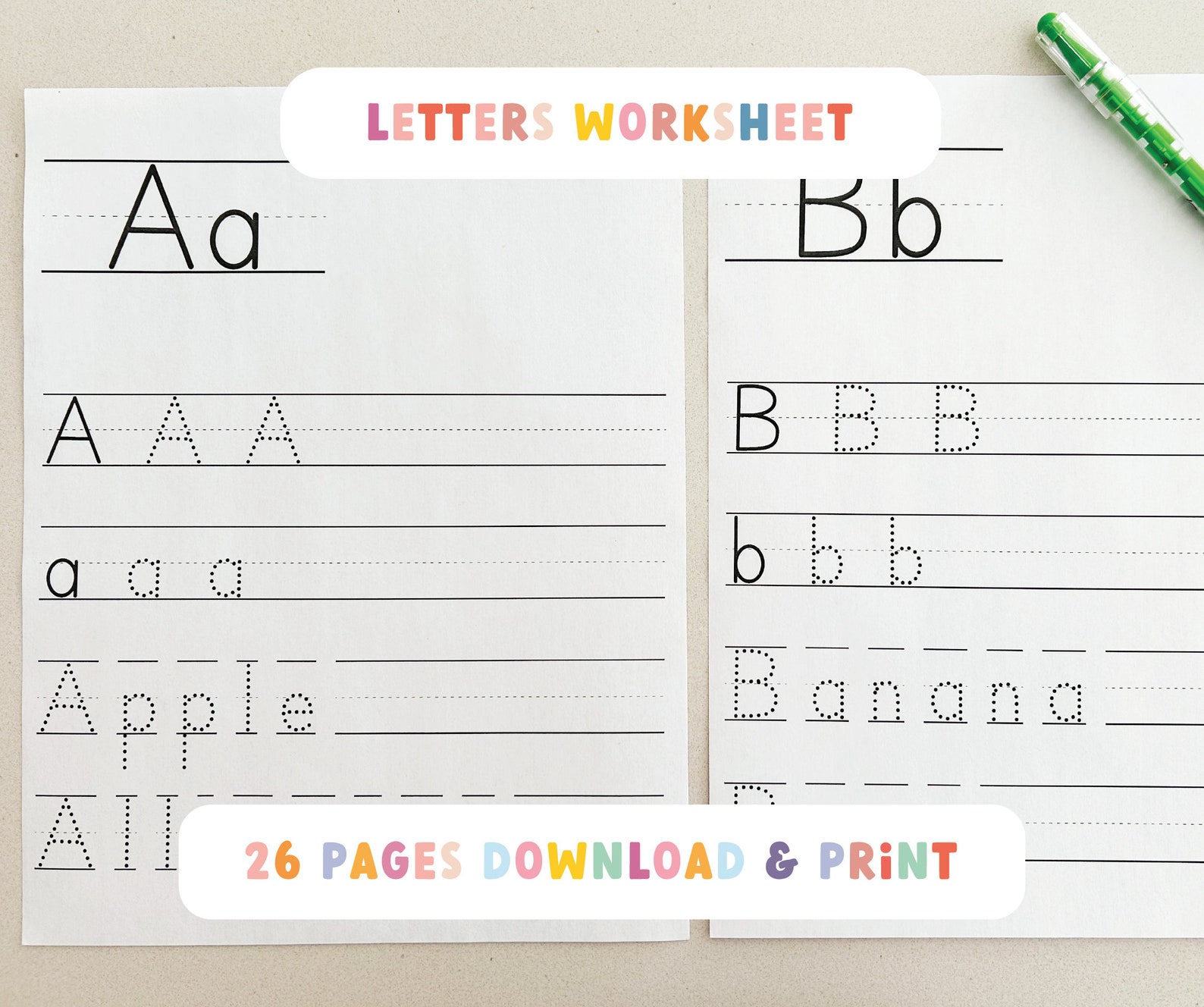 Alphabet Tracing Worksheet - Letters A to Z - Print at Home ...